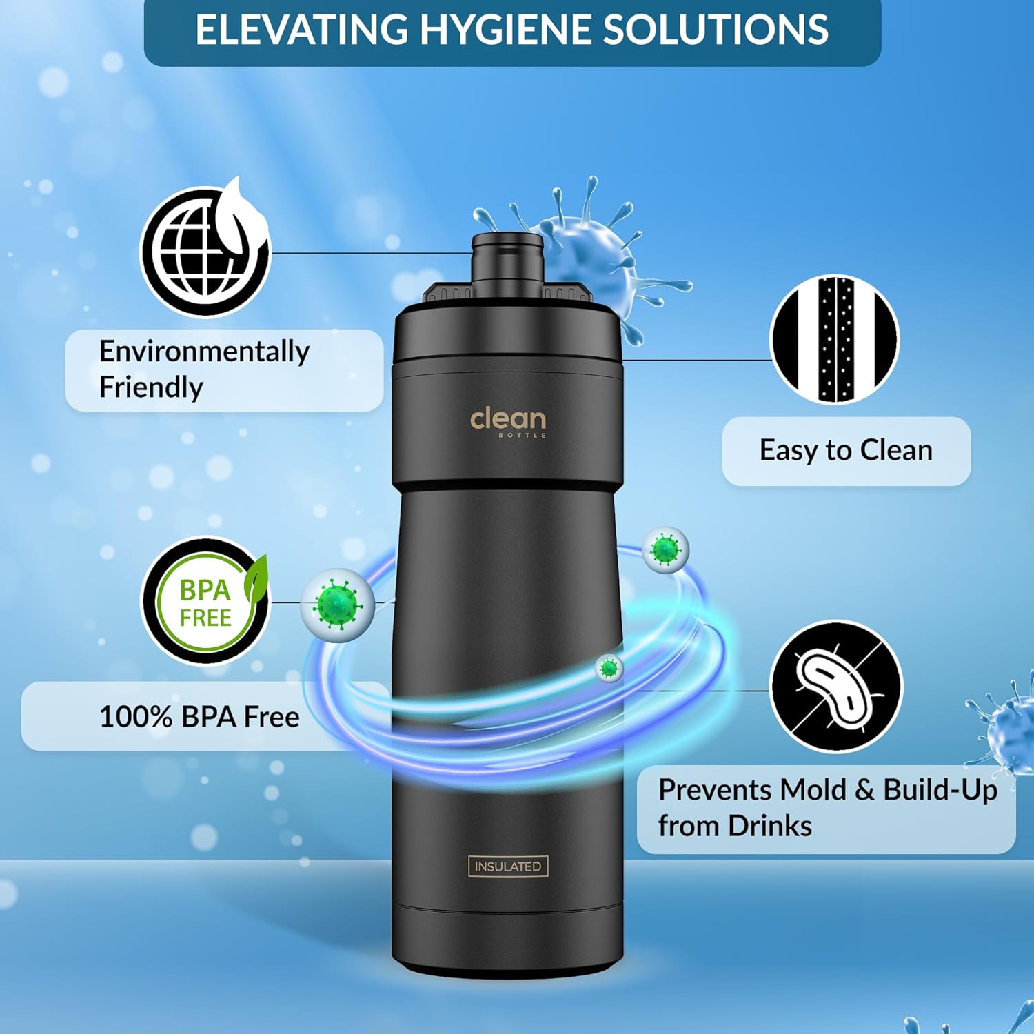 Insulated Water Bottle | Reusable Water Bottle – The Clean Hydration ...